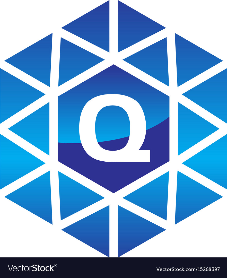 Diamond initial q Royalty Free Vector Image - VectorStock