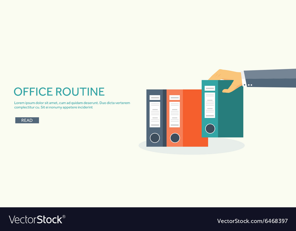 Flat background paperwork Royalty Free Vector Image