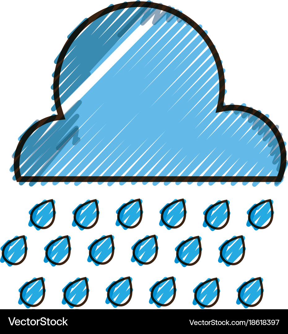Grated cloud raining and natural weather Vector Image
