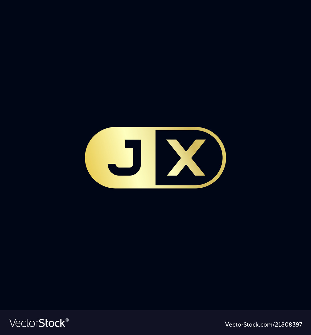 Initial letter jx logo template design Royalty Free Vector