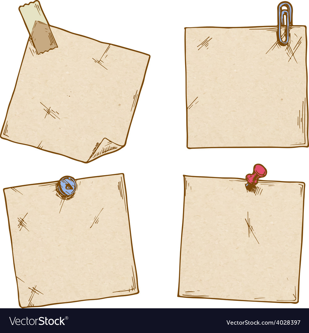 Note paper Royalty Free Vector Image - VectorStock