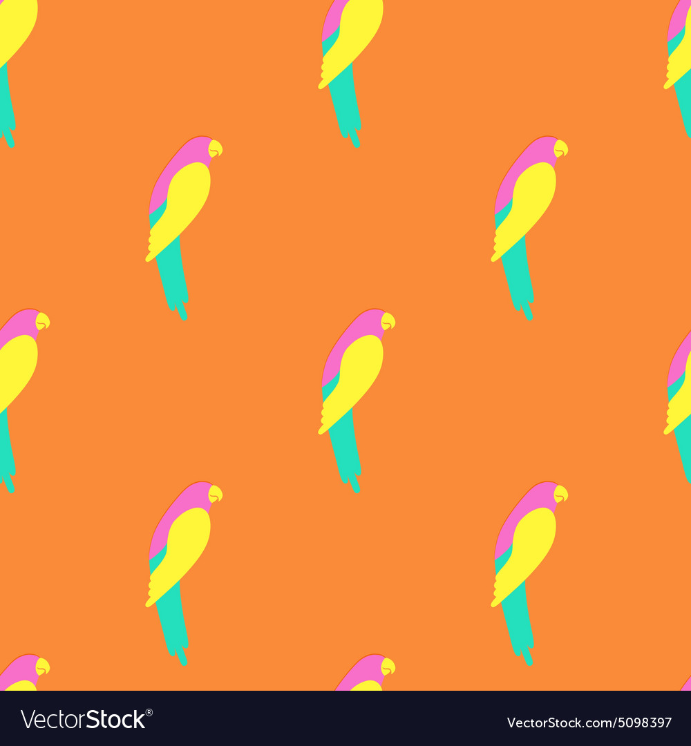 Parrot seamless pattern Royalty Free Vector Image