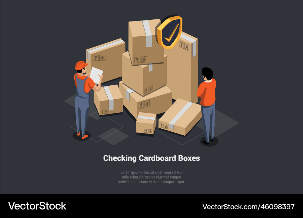 Warehouse garage rental and self storage unit Vector Image