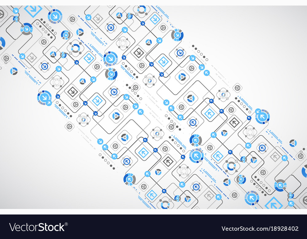 Abstract technology circuit board communication Vector Image