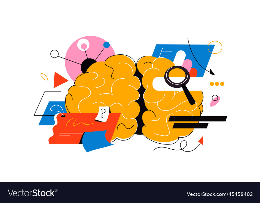 Brainstorming finding creative idea Royalty Free Vector
