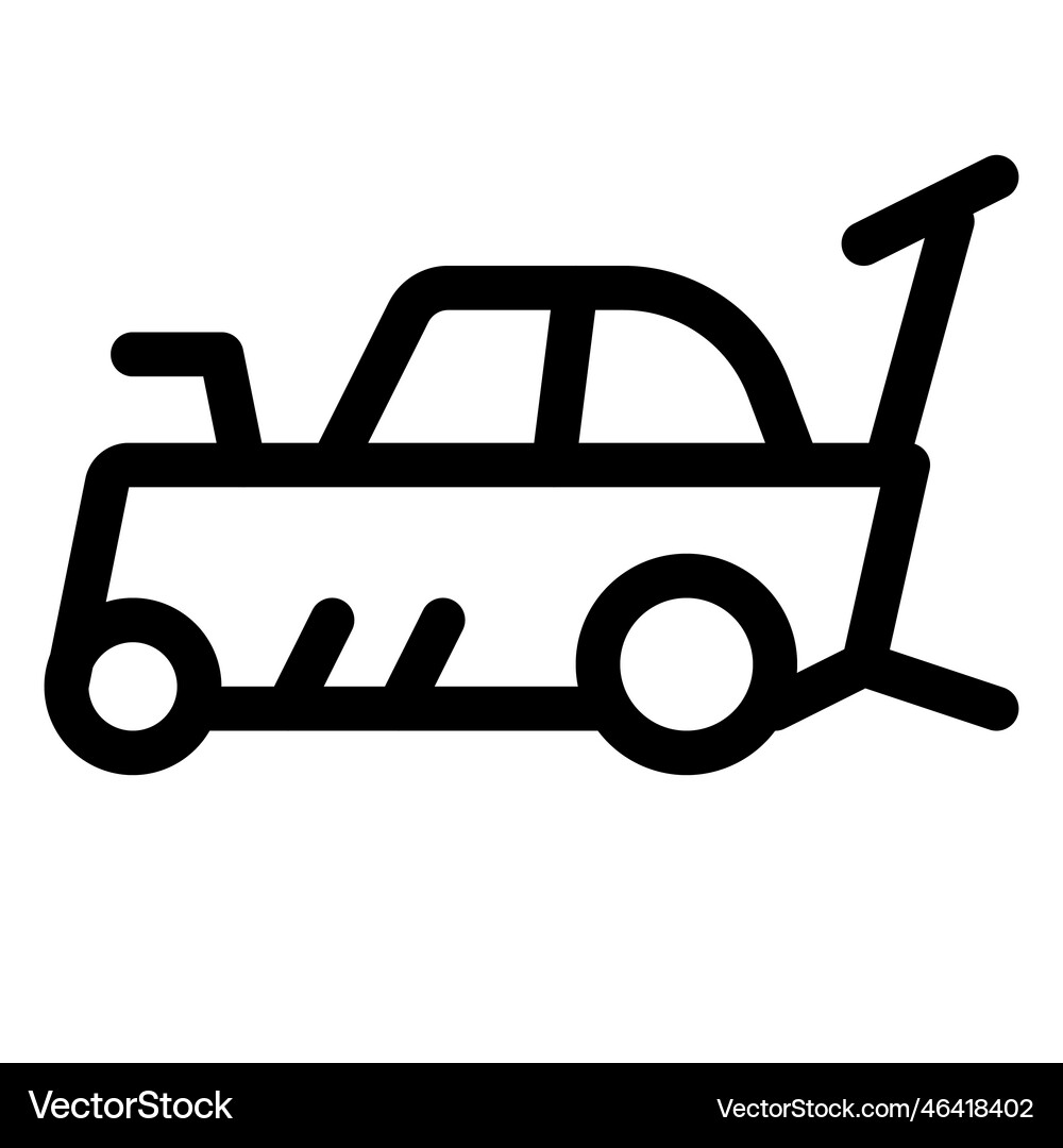 Drag car an automobile designed for racing Vector Image
