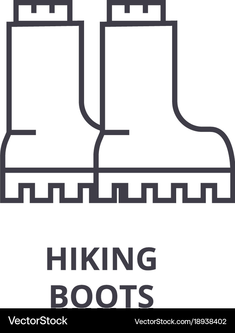 Hiking boots line icon outline sign linear Vector Image