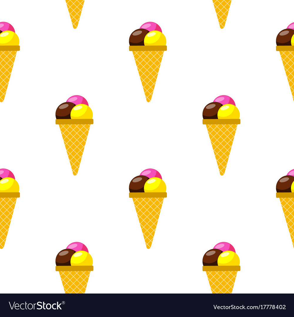 Ice cream cone pattern Royalty Free Vector Image