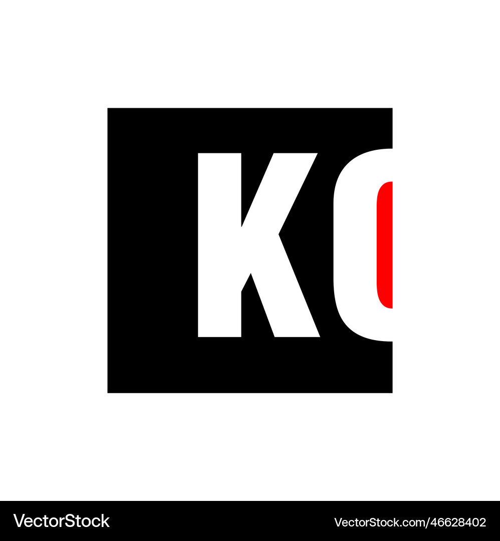 Kc company name initial letters icon letters Vector Image