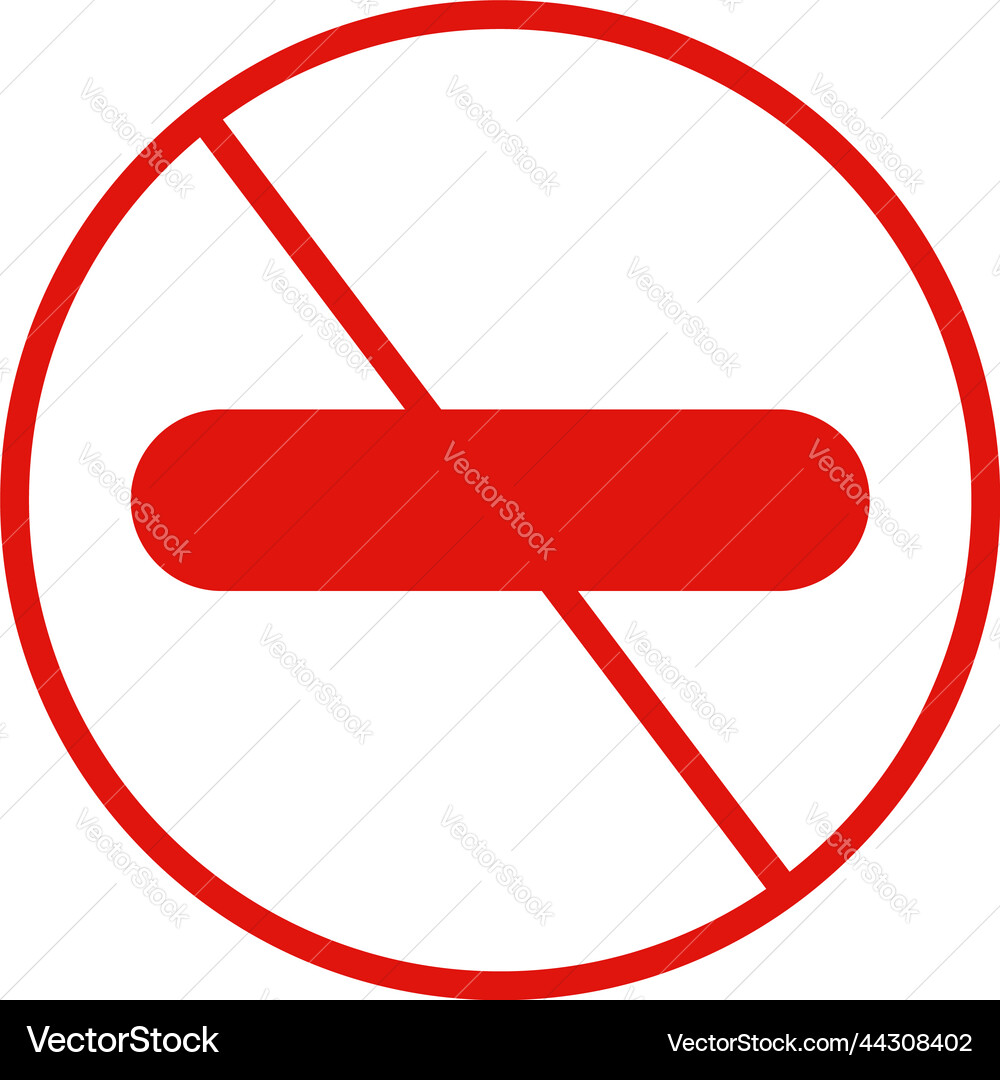 Public sign no entry on a white background Vector Image