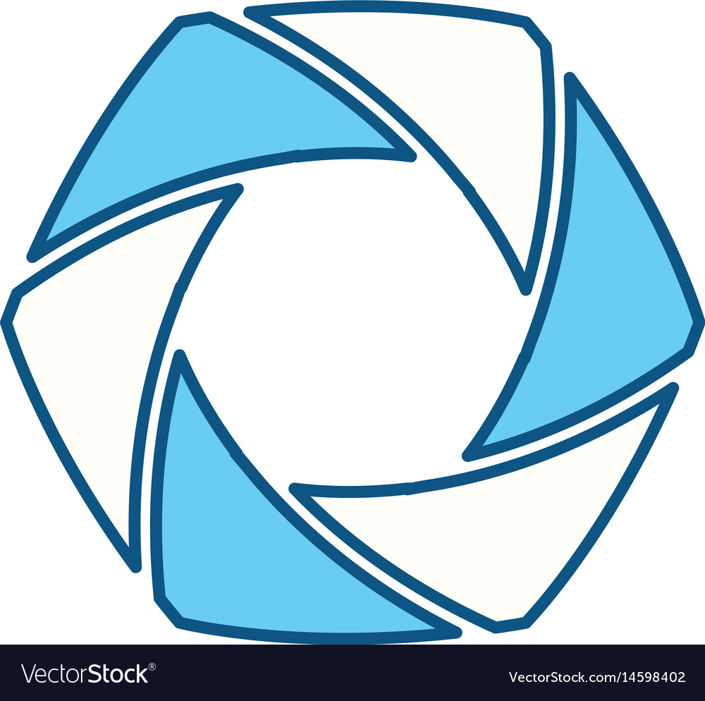 Shutter camera symbol Royalty Free Vector Image
