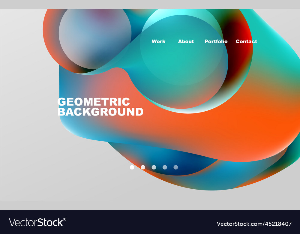 Abstract liquid background for your landing page Vector Image