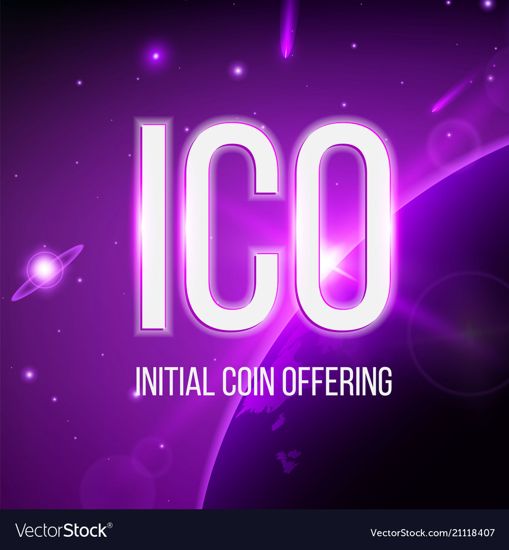 Creative ico initial coin Royalty Free Vector Image