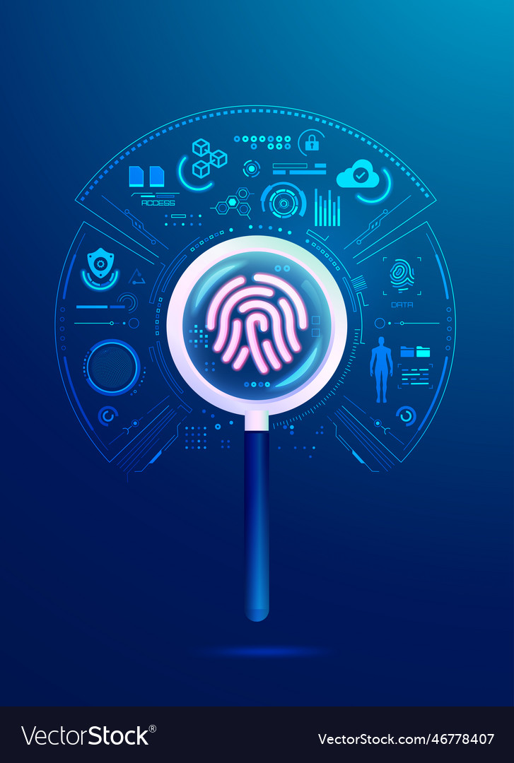 Digitalforensics Royalty Free Vector Image - VectorStock