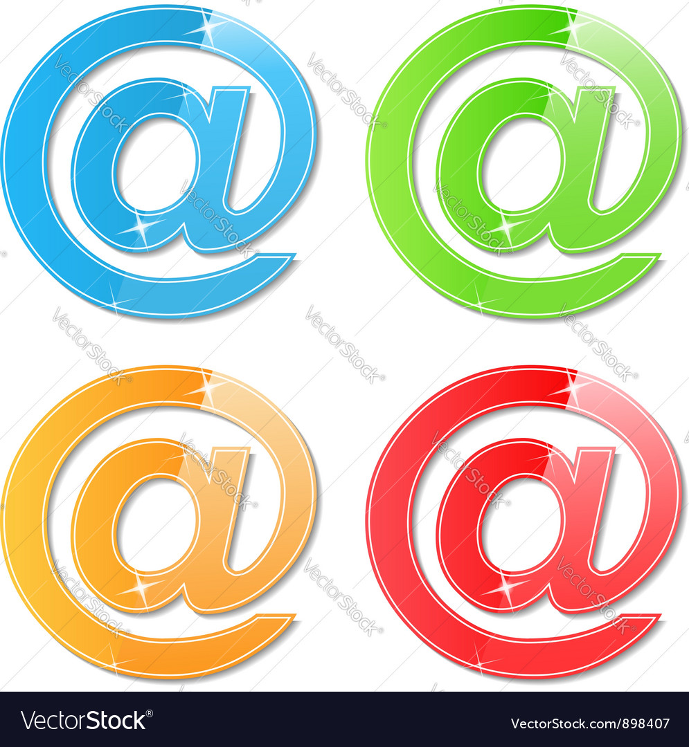 Email symbols Royalty Free Vector Image - VectorStock