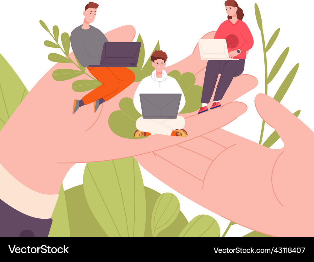 Employee wellbeing supporting protect employees Vector Image
