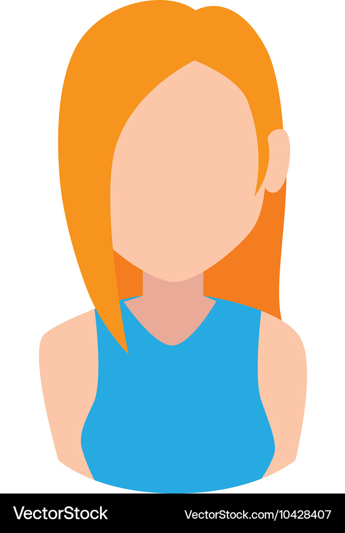 Girl female face Royalty Free Vector Image - VectorStock