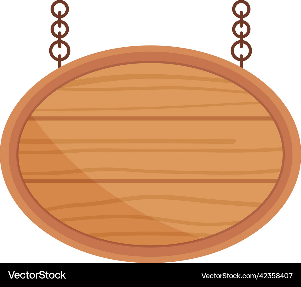 Hanging wooden sign Royalty Free Vector Image - VectorStock