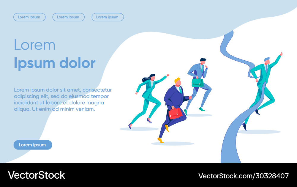 Leadership metaphor - competition for success Vector Image