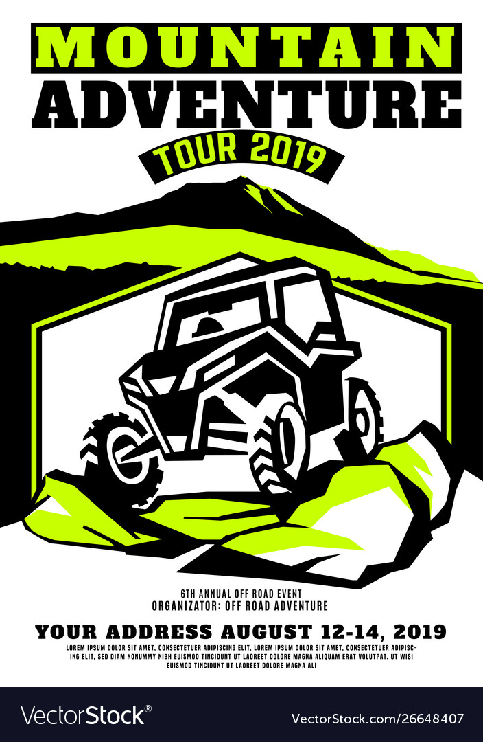 Off road poster Royalty Free Vector Image - VectorStock