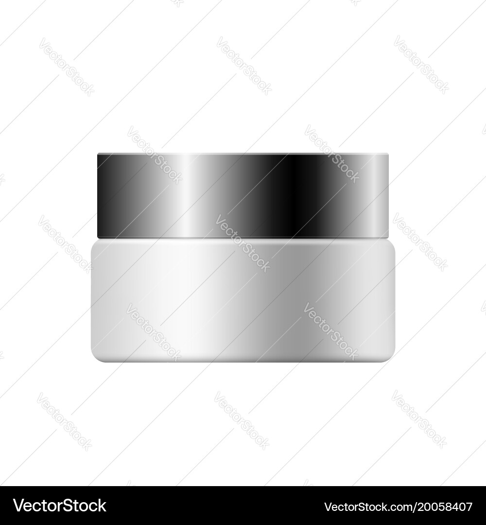 Realistic mock up of cream container Royalty Free Vector