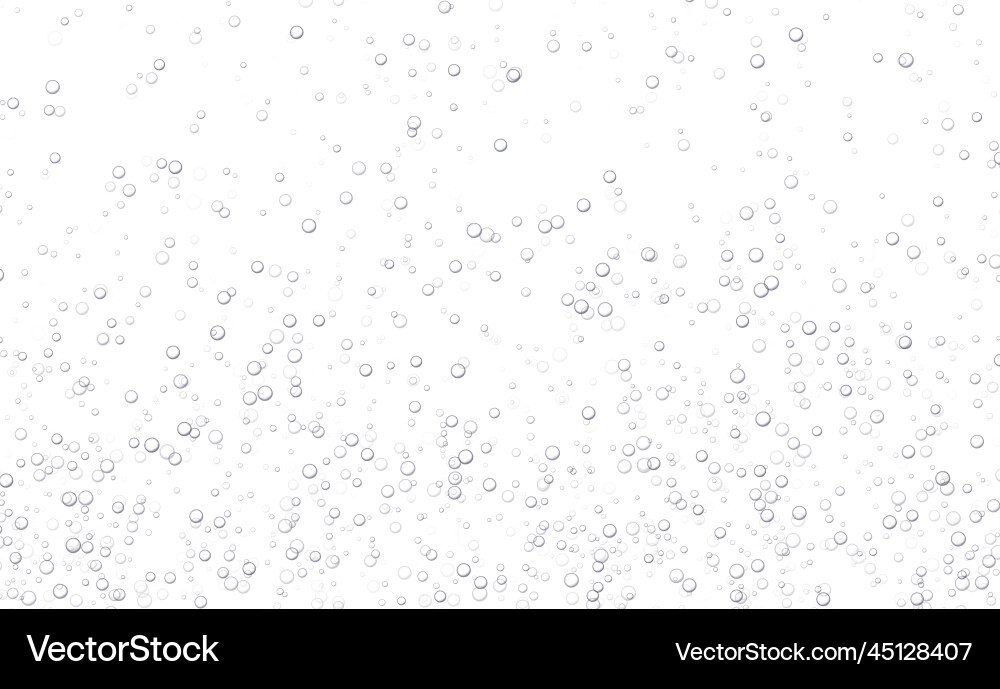 Underwater fizzing bubbles soda or champagne Vector Image