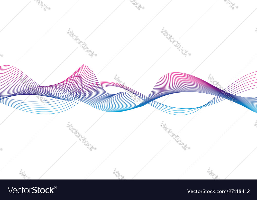 Colorful Line Waves Royalty Free Vector Image - VectorStock