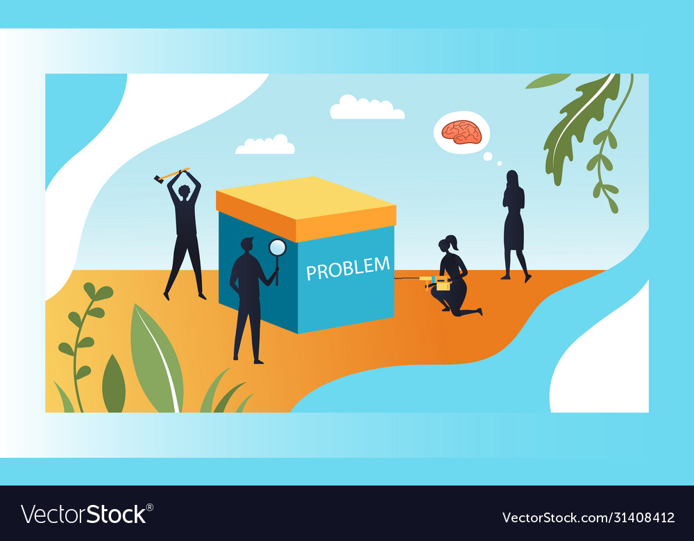 Concept creativity and problem solutions group Vector Image