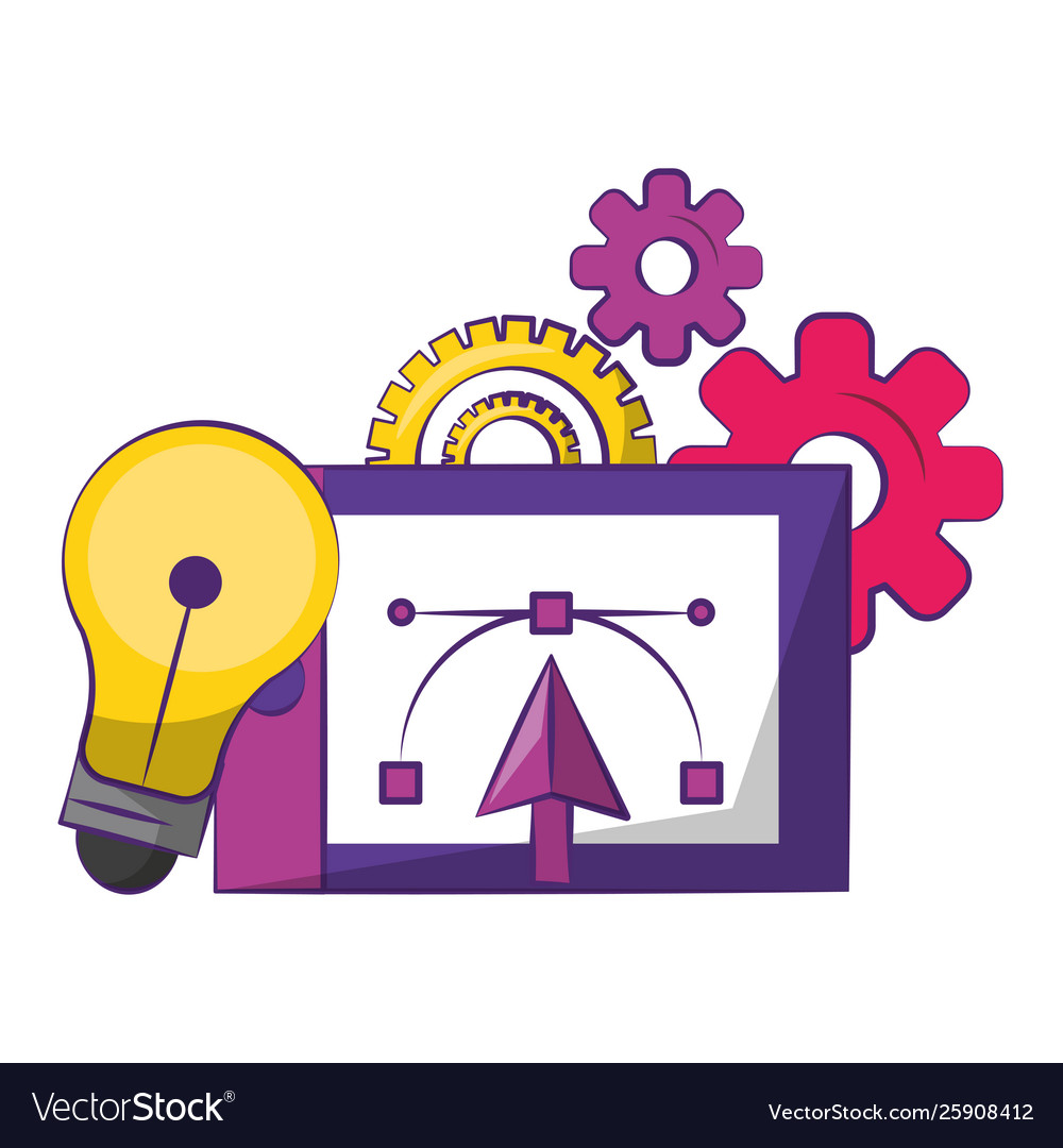 Graphic design digital tools Royalty Free Vector Image