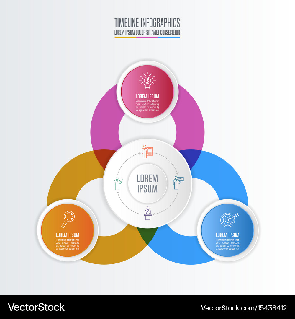 Infographic design business concept with 3 options