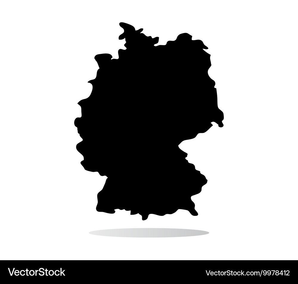 Map of germany Royalty Free Vector Image - VectorStock