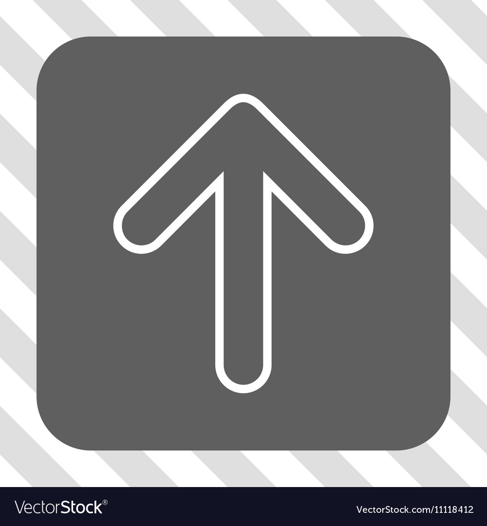 Rounded arrow up square button Royalty Free Vector Image