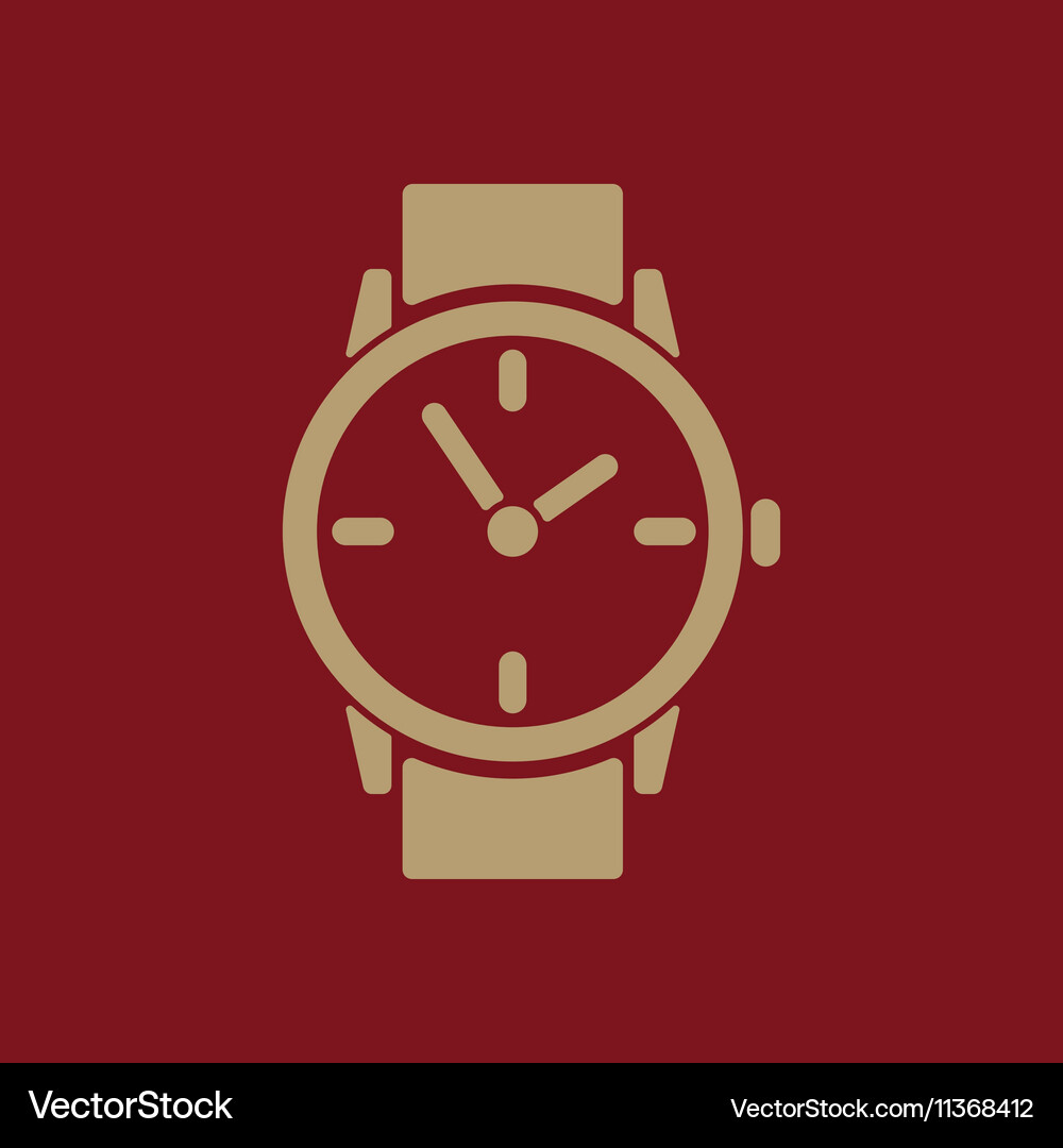 The watch icon Clock and wristwatch timer time Vector Image