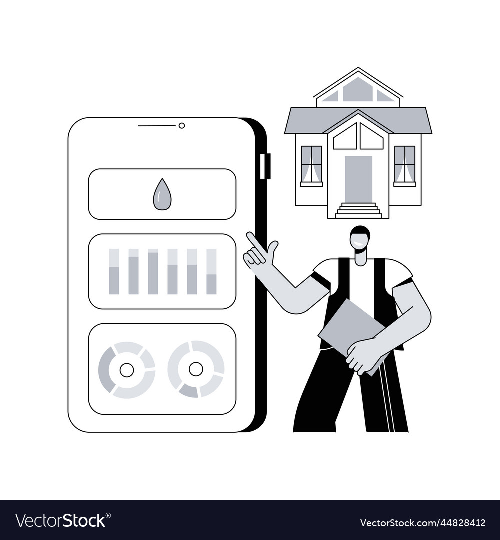Water Contamination Detection System Abstract Vector Image