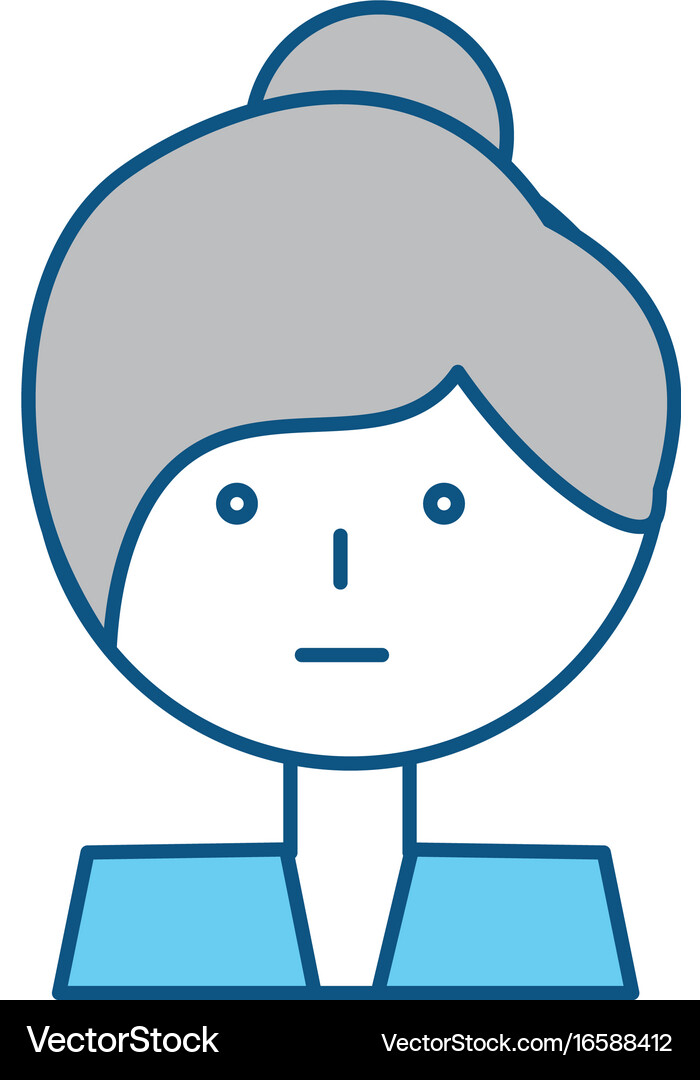 Woman profile cartoon Royalty Free Vector Image