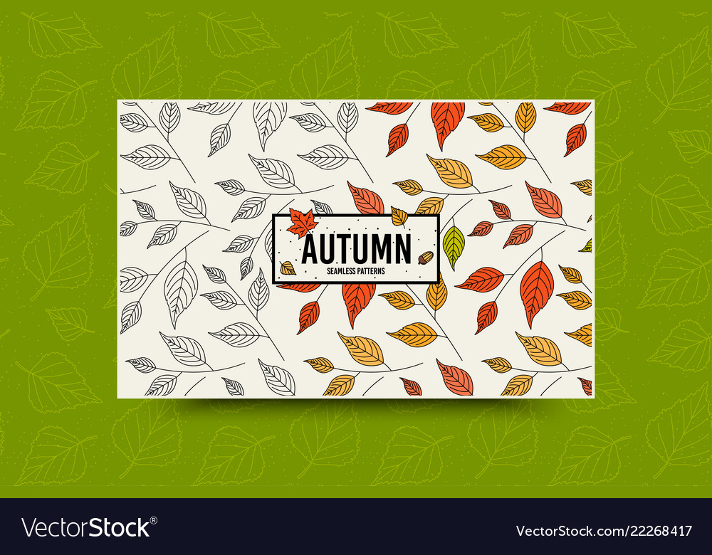 Autumn leaf pattern fall leaves seamless Vector Image
