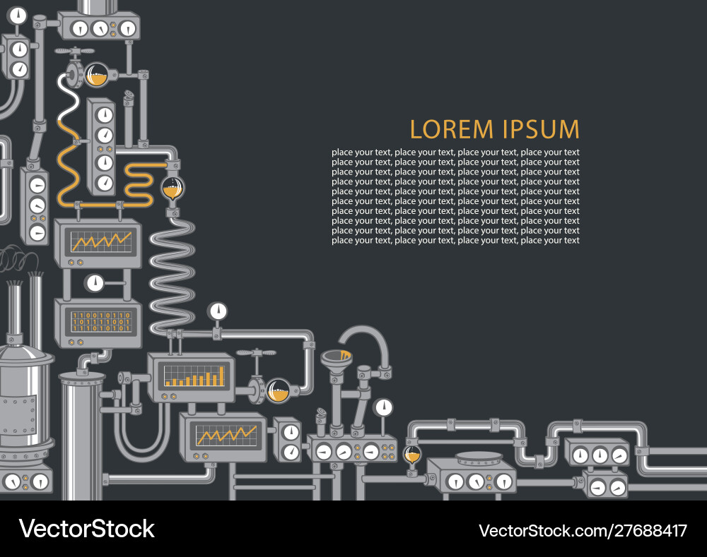 Banner with various appliances devices sensors Vector Image