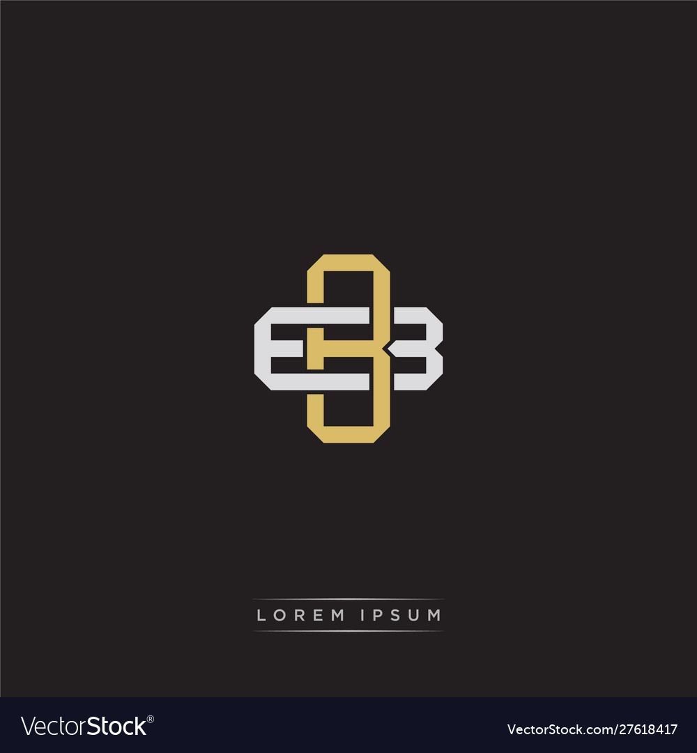 Bb initial letter overlapping interlock logo Vector Image