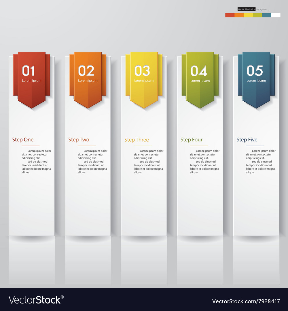 Design clean number banners template Royalty Free Vector Design clean number banners template Royalty Free Vector