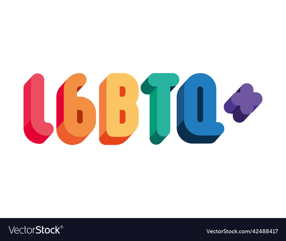 Lgbtq lettering design Royalty Free Vector Image