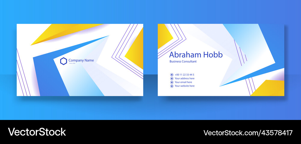 Modern creative and clean colorful blue business Vector Image