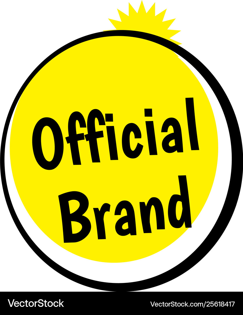 Official brand stamp on white background Vector Image