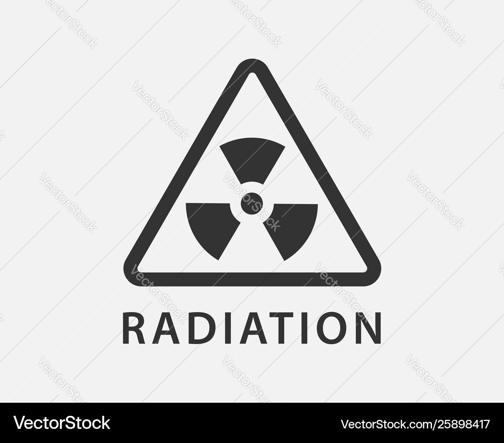 Radiation icon warning radioactive sign danger Vector Image