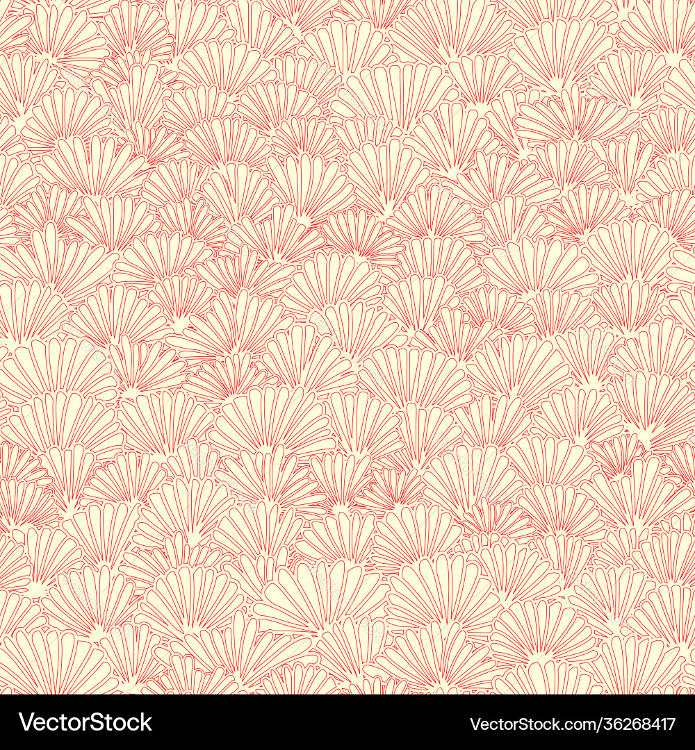 Seamless floral pattern pink yellow petals Vector Image