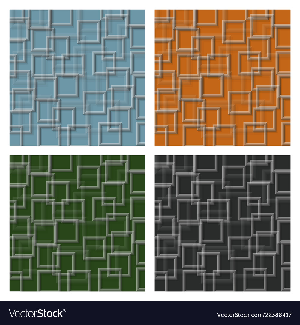 Set seamless squares pattern Royalty Free Vector Image