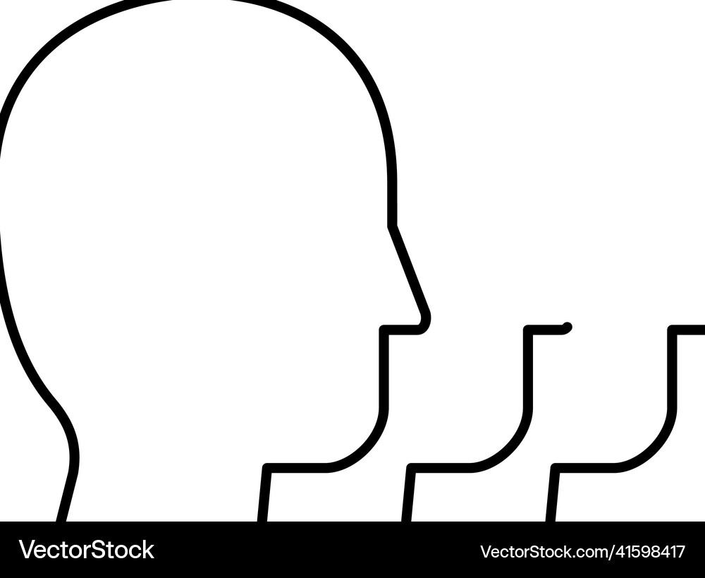 Skin color line icon Royalty Free Vector Image