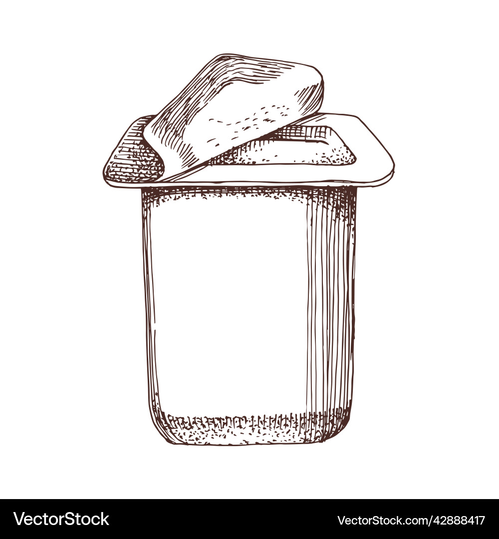 Yogurt sour cream dairy product Royalty Free Vector Image