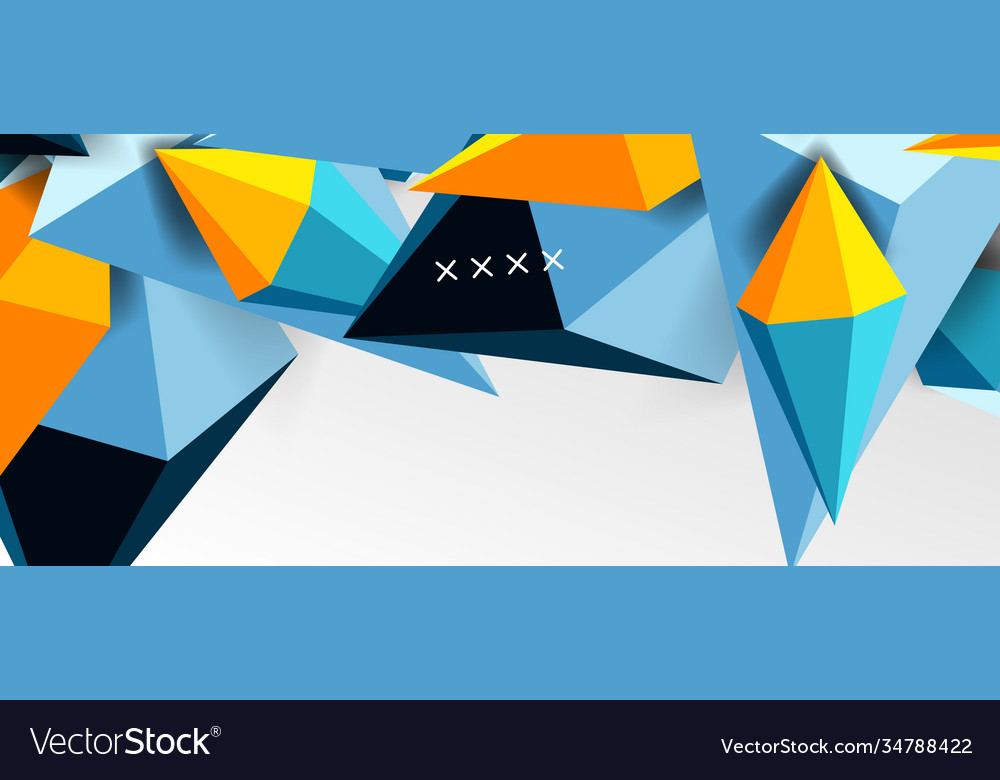 3d low poly abstract shape background Royalty Free Vector