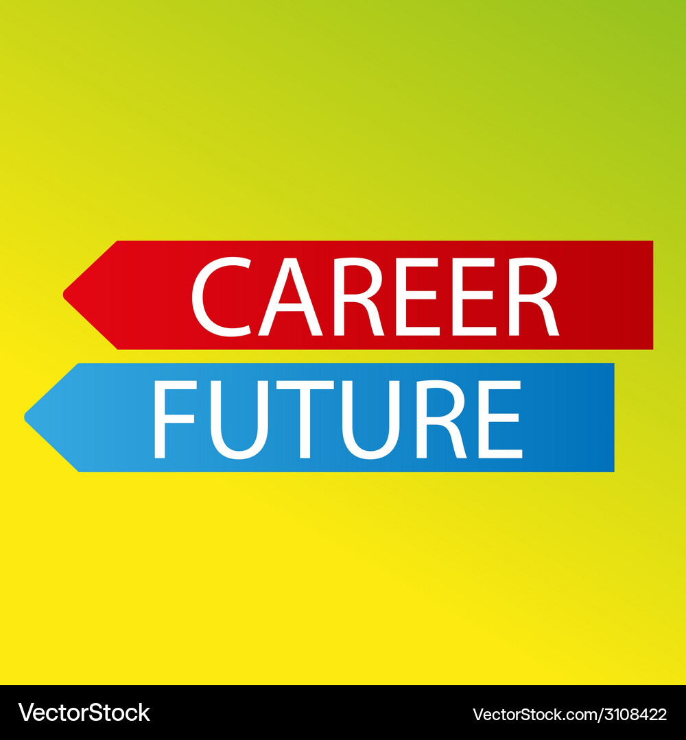 Color arrows career future on fresh background Vector Image
