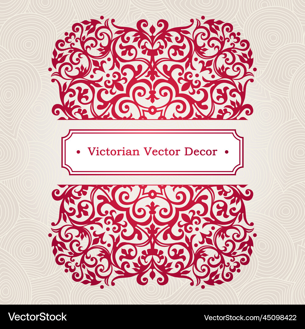 Floral vignette in victorian style Royalty Free Vector Image